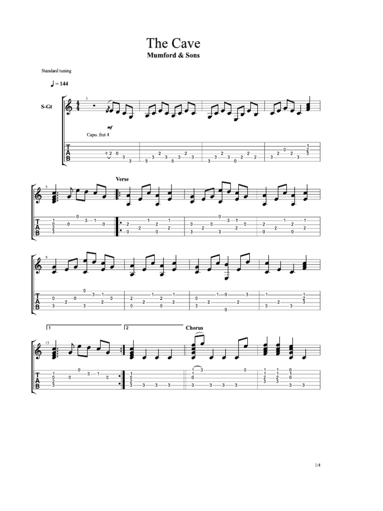 The Cave - Mumford and Sons | PDF