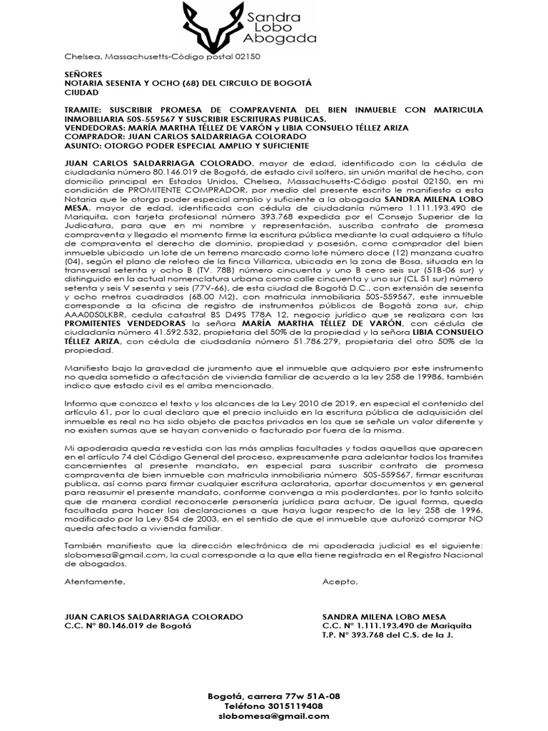 Poder Compraventa | PDF