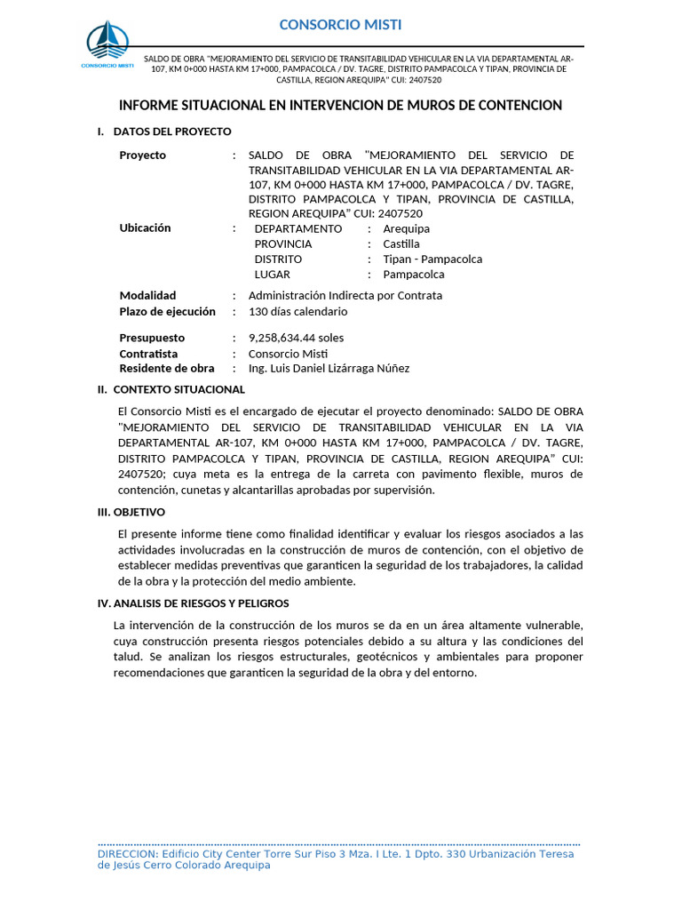 INFORME SITUACIONAL 01 | PDF