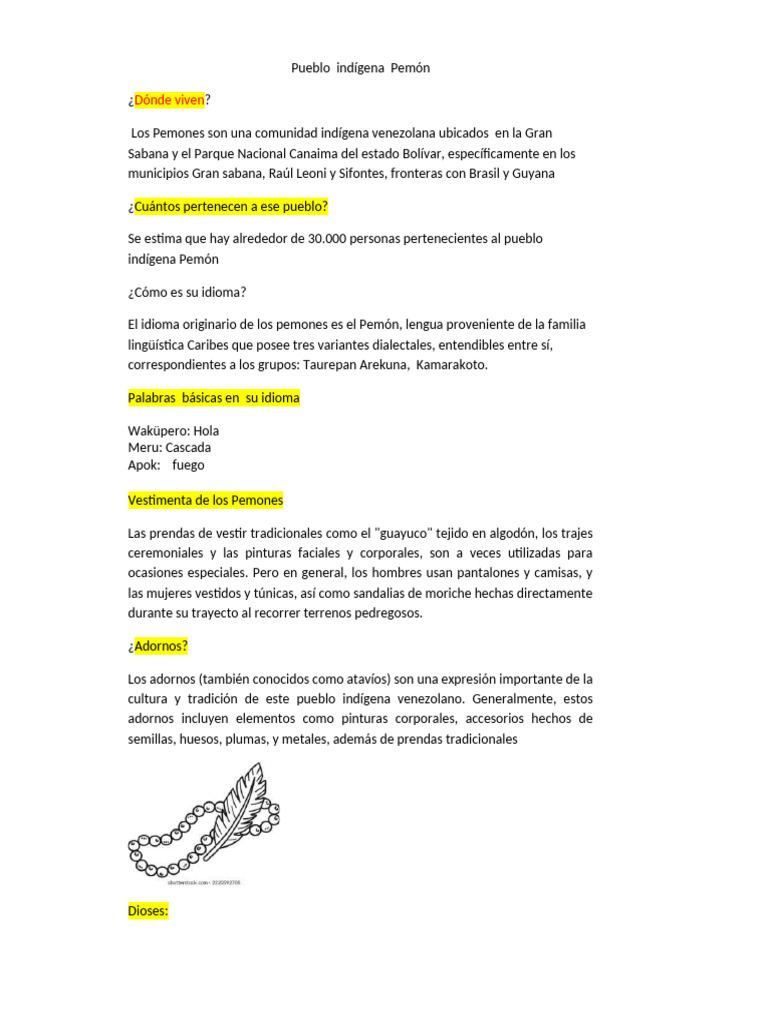 Vestimenta y cultura de los Pemón | PDF | Ropa