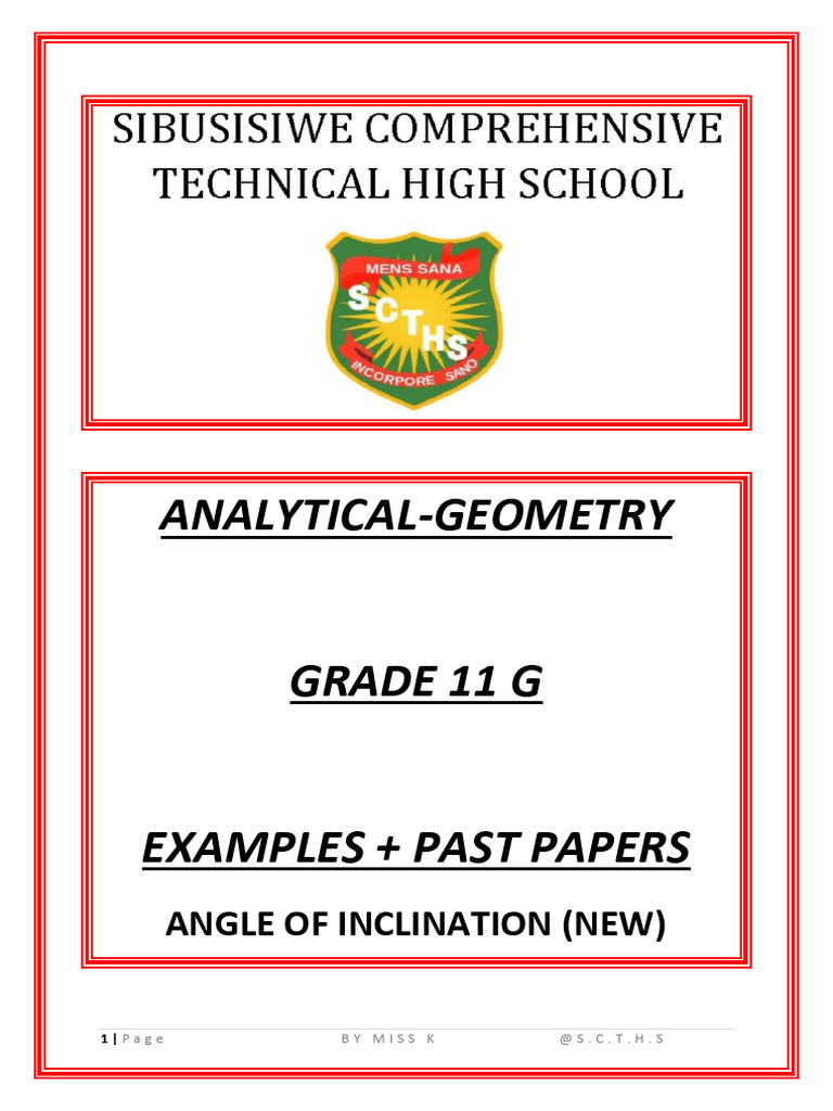 Grade 11 Analytical Geometry Guide | PDF