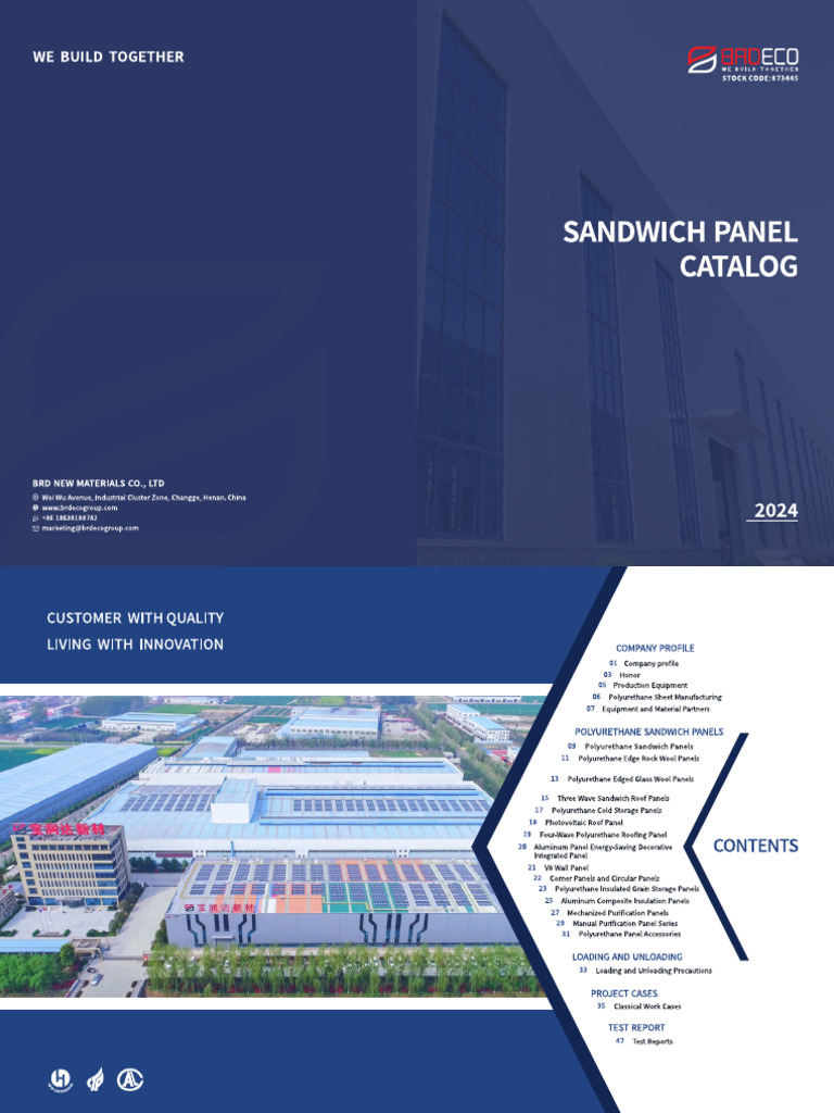 BRD Sandwich Panel Catalog | PDF