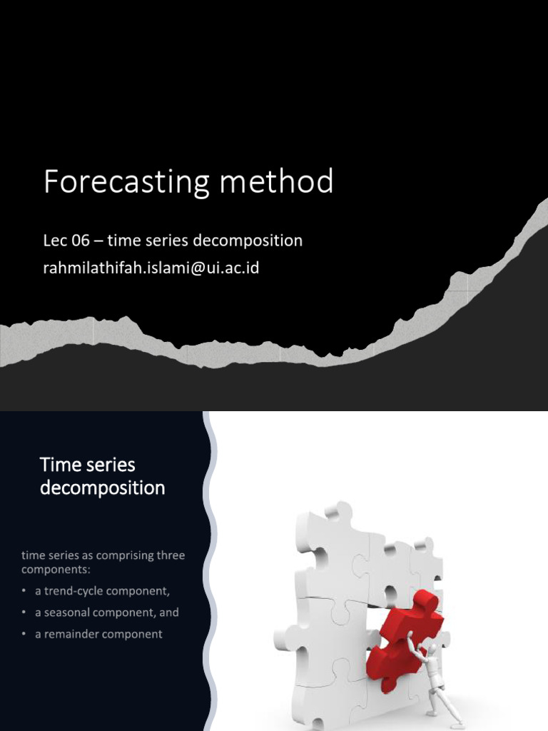 Lec 06 - Time Series Decomposition | PDF | Seasonality | Seasonal ...