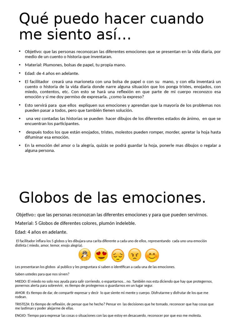 Qué Puedo Hacer Cuando Me Siento Así | PDF