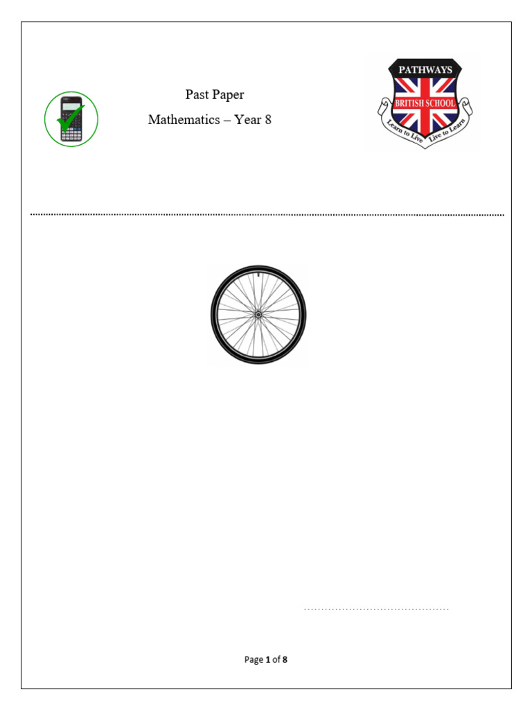 Y8 Maths P2 Past Paper-1 | PDF | Euclidean Plane Geometry | Euclidean ...