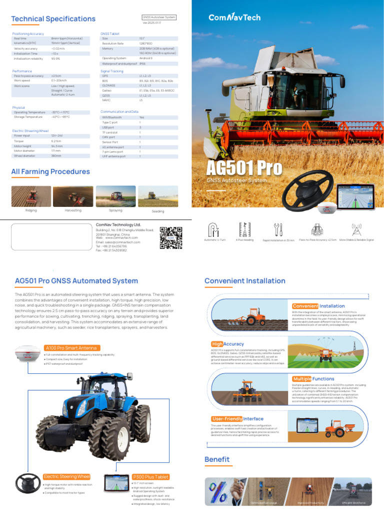 ComNavTech AG501 Pro Autosteer System | PDF | Applied And Interdisciplinary Physics