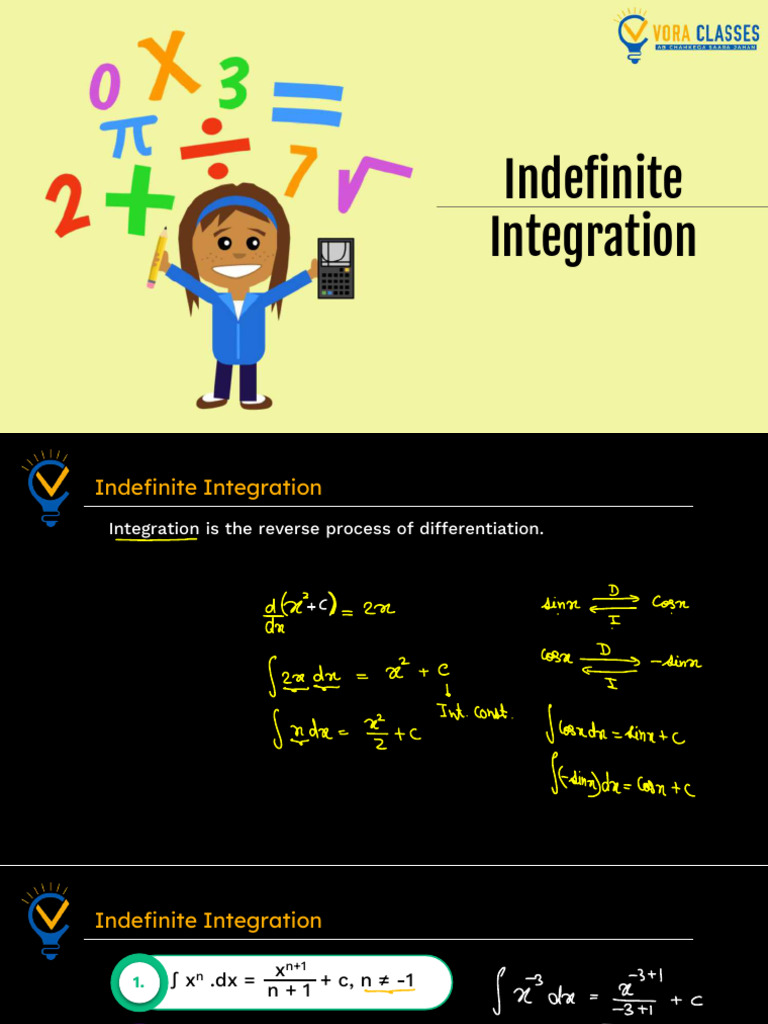 Indefinite Integration Notes | PDF | Integral | Trigonometric Functions