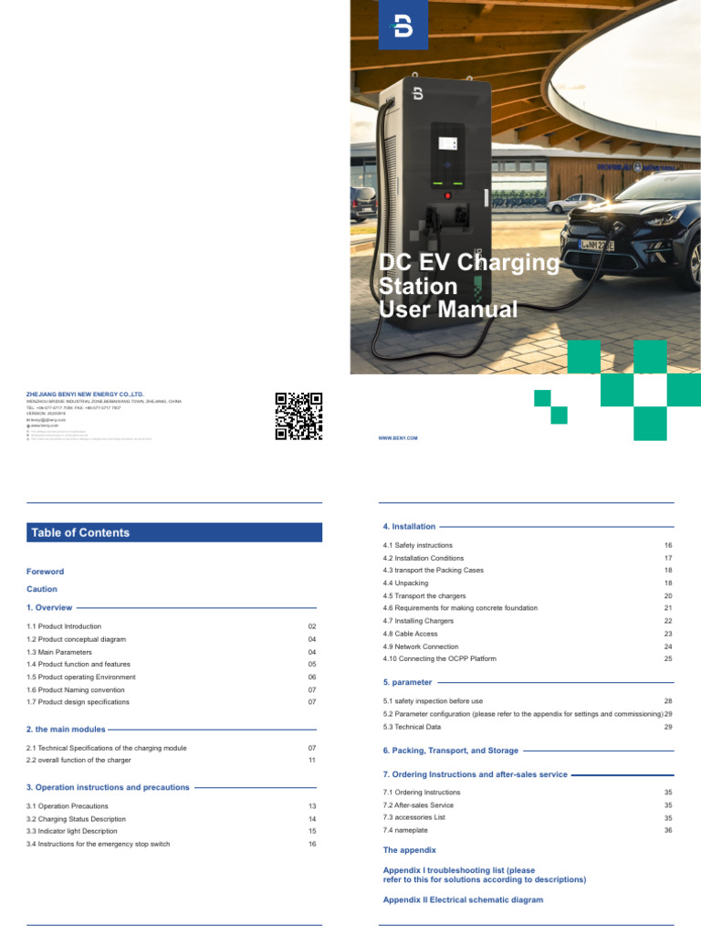 Floor-Mounted DC EV Charger Manual | PDF | Battery Charger ...