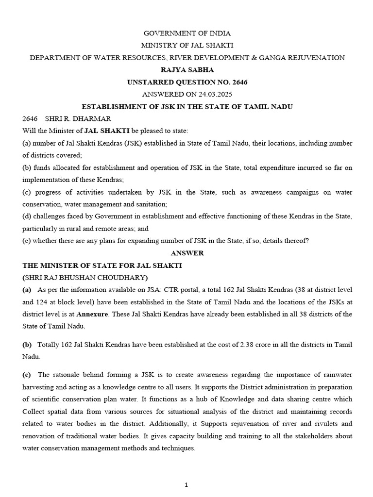 Annex 267 AU2646 gr4lwl | PDF | Tamil Nadu | Water Supply