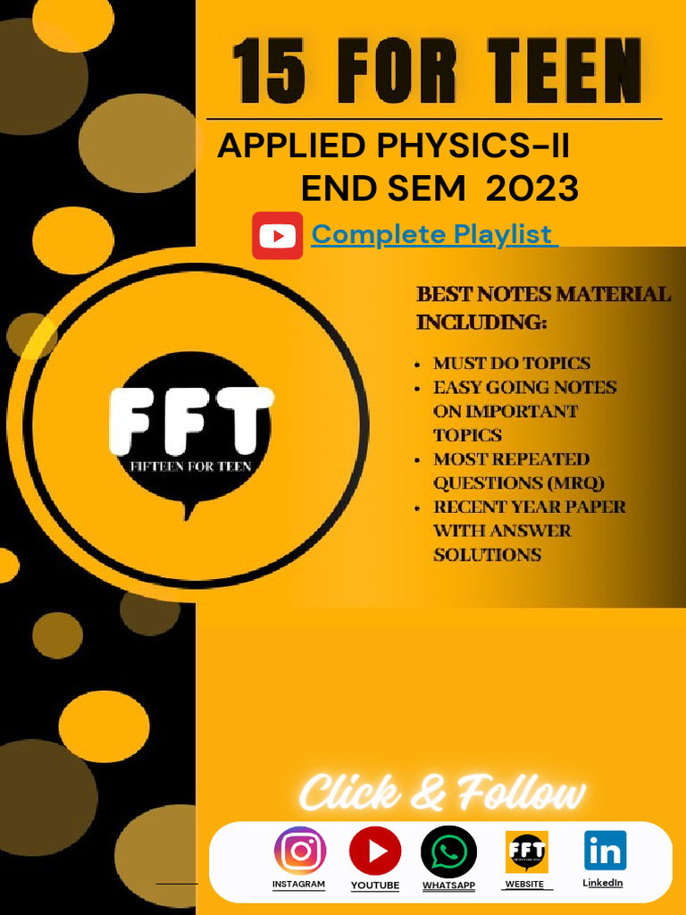 Applied Physics End Sem | PDF