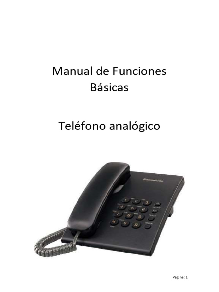 Guía rápida funciones básicas teléfono analógico | PDF