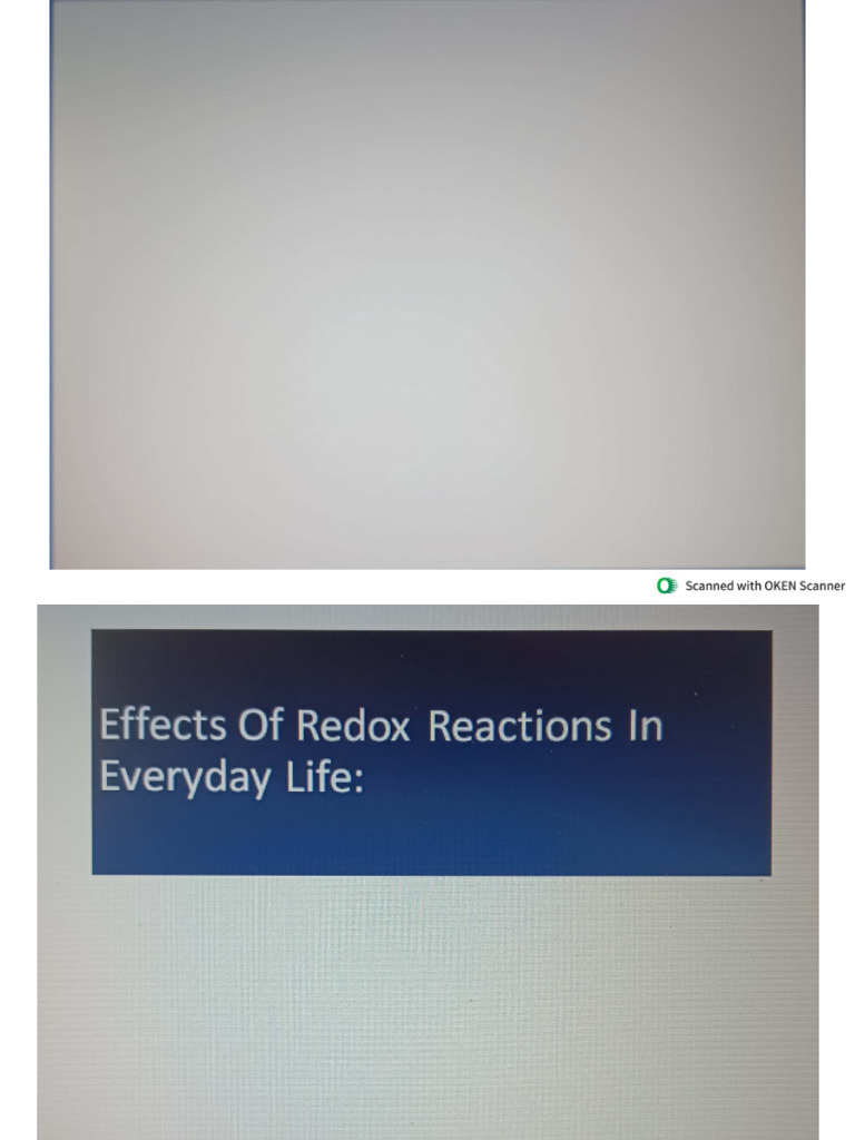 Effects of Redox Reactions in Everyday Life | PDF