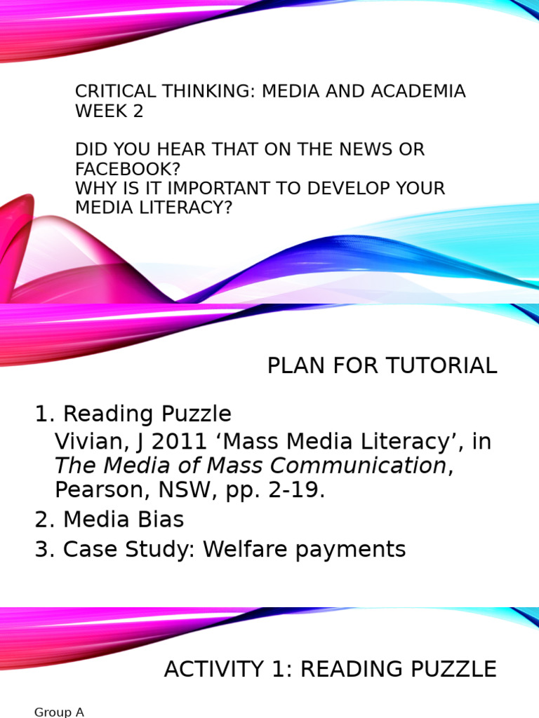 Week 2 Tutorial Powerpoint 2021 | PDF | News | Media Bias