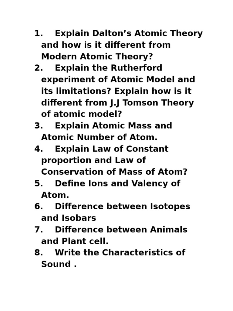 Atomic Model | PDF