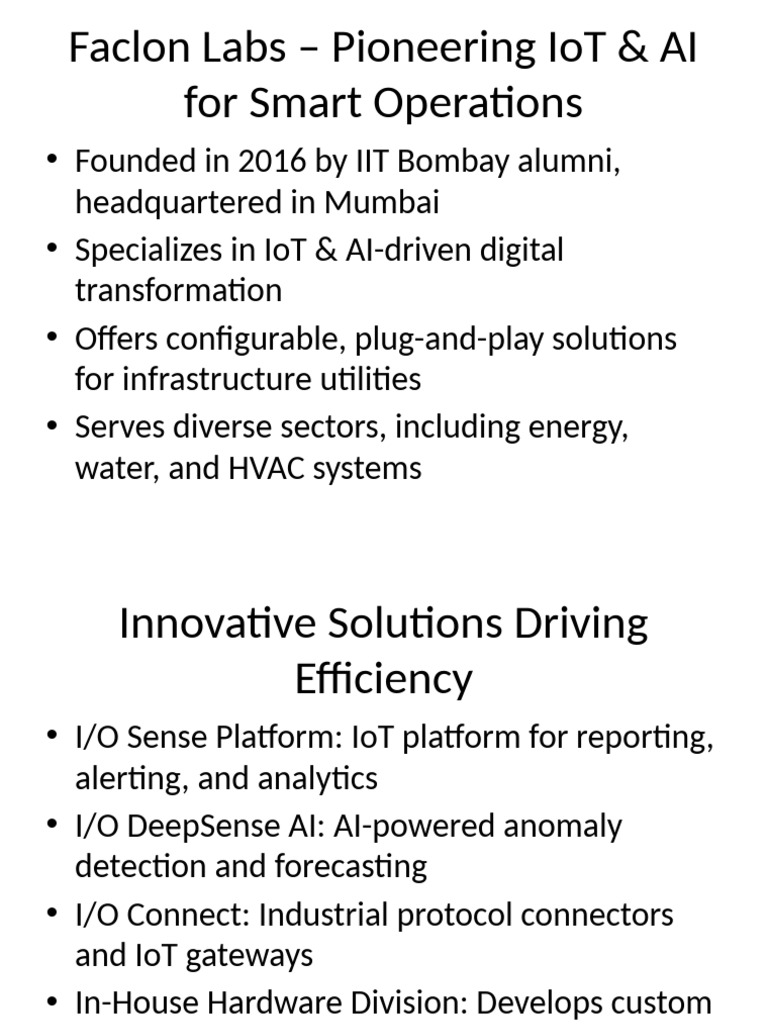 Faclon Labs Presentation | PDF