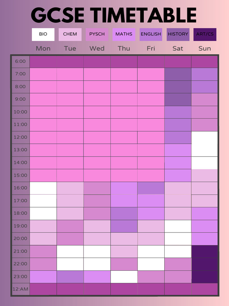 Minimal Weekly Schedule Planner | PDF