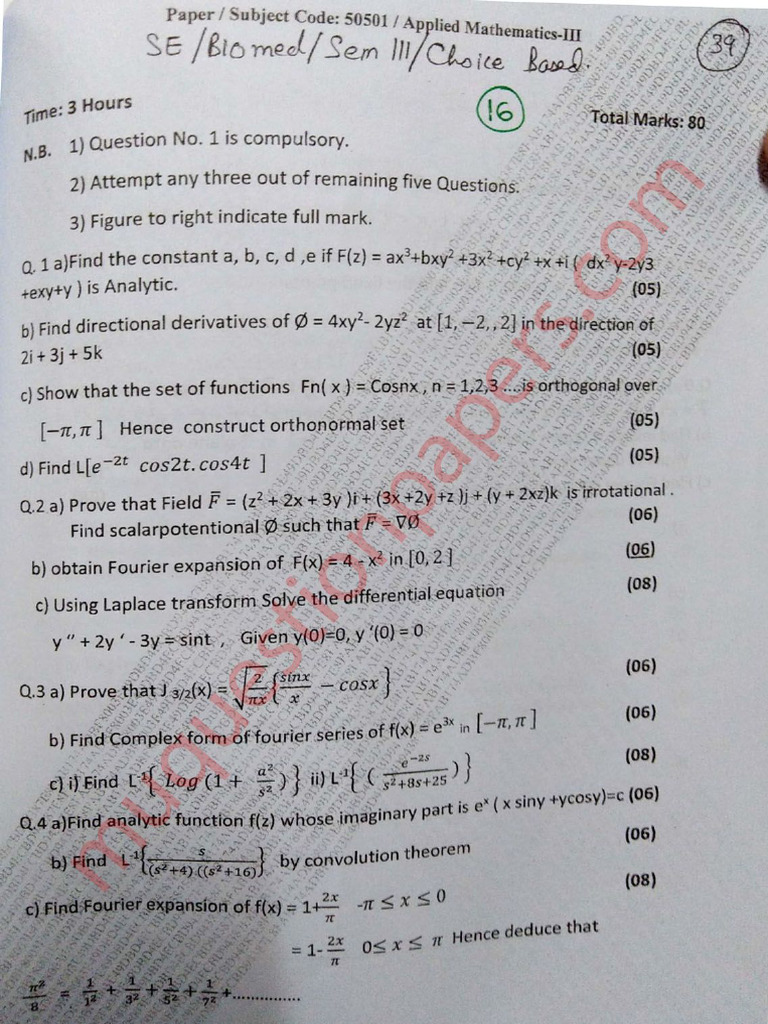 Se-Biomed Sem3 M3-CBCGS May18 | PDF