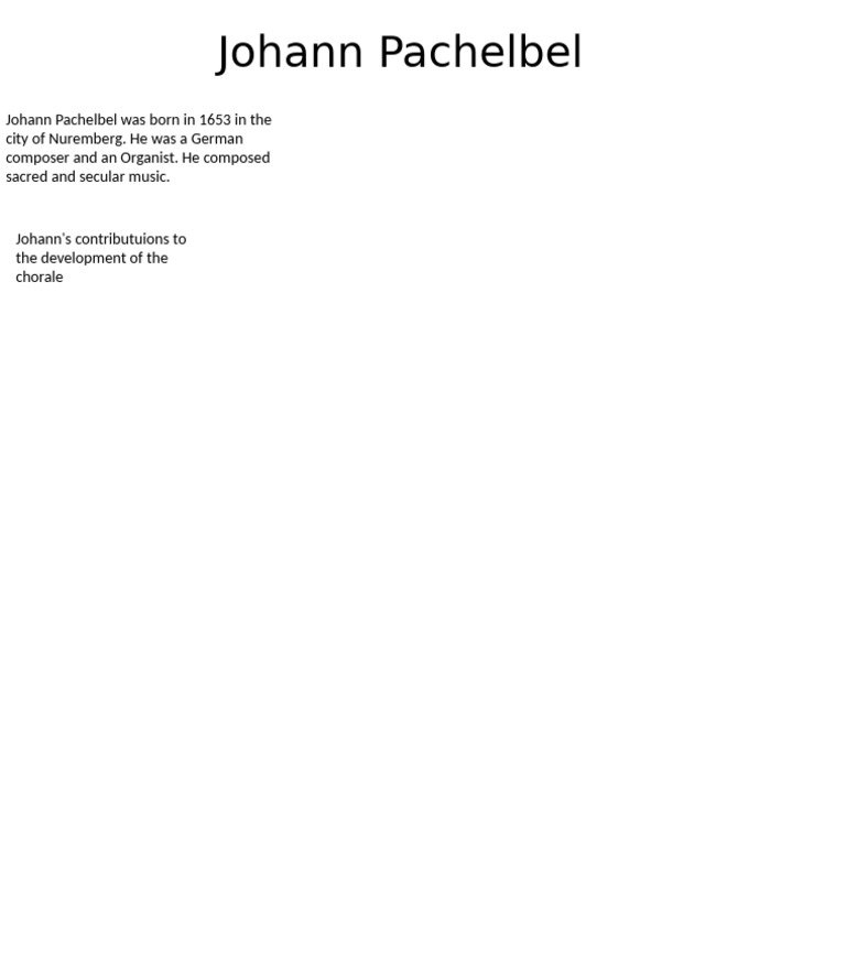 Johann Pachelbel | PDF