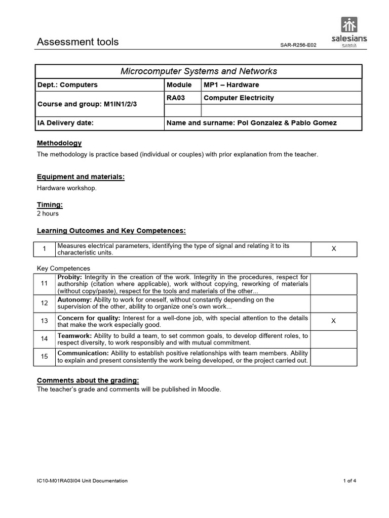 IC10-M221RA03I03 Unit Documentation Pol Gonzalez Pablo Gomez | PDF ...