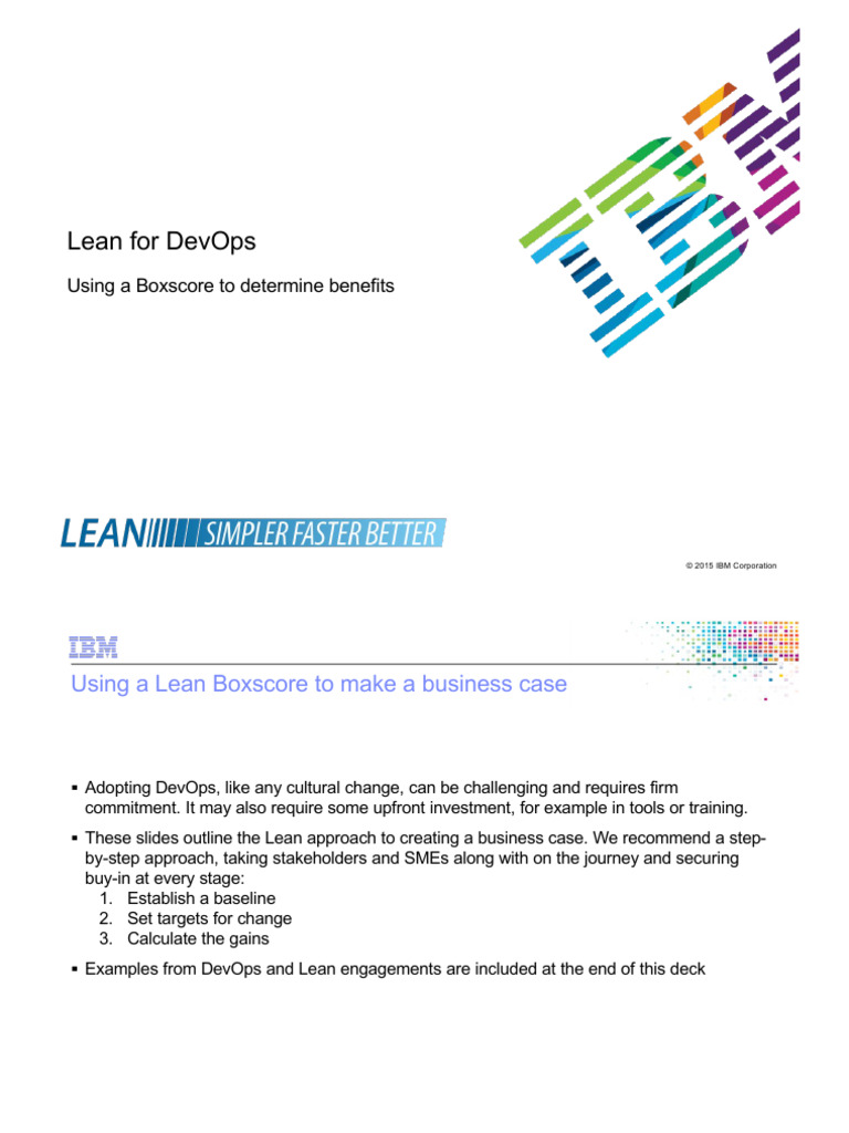 Session 25 - Lean For DevOps - Box Score Business Case | PDF | Test ...