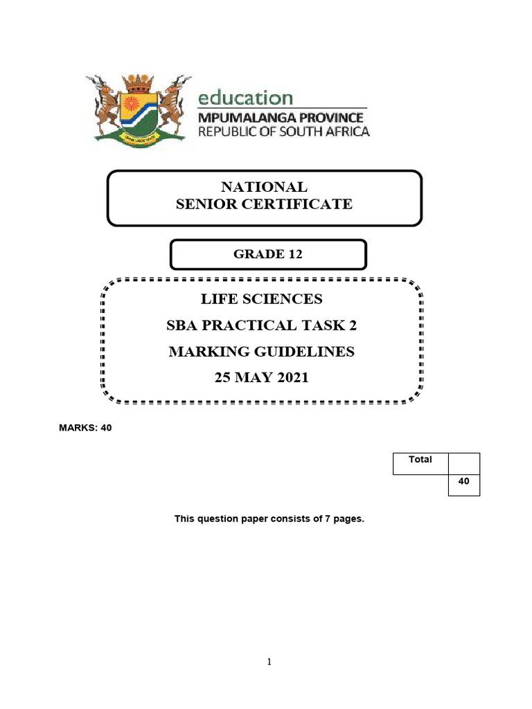 Grade 12 Sba Practical Task 2 MG | PDF | Genotype | Biology