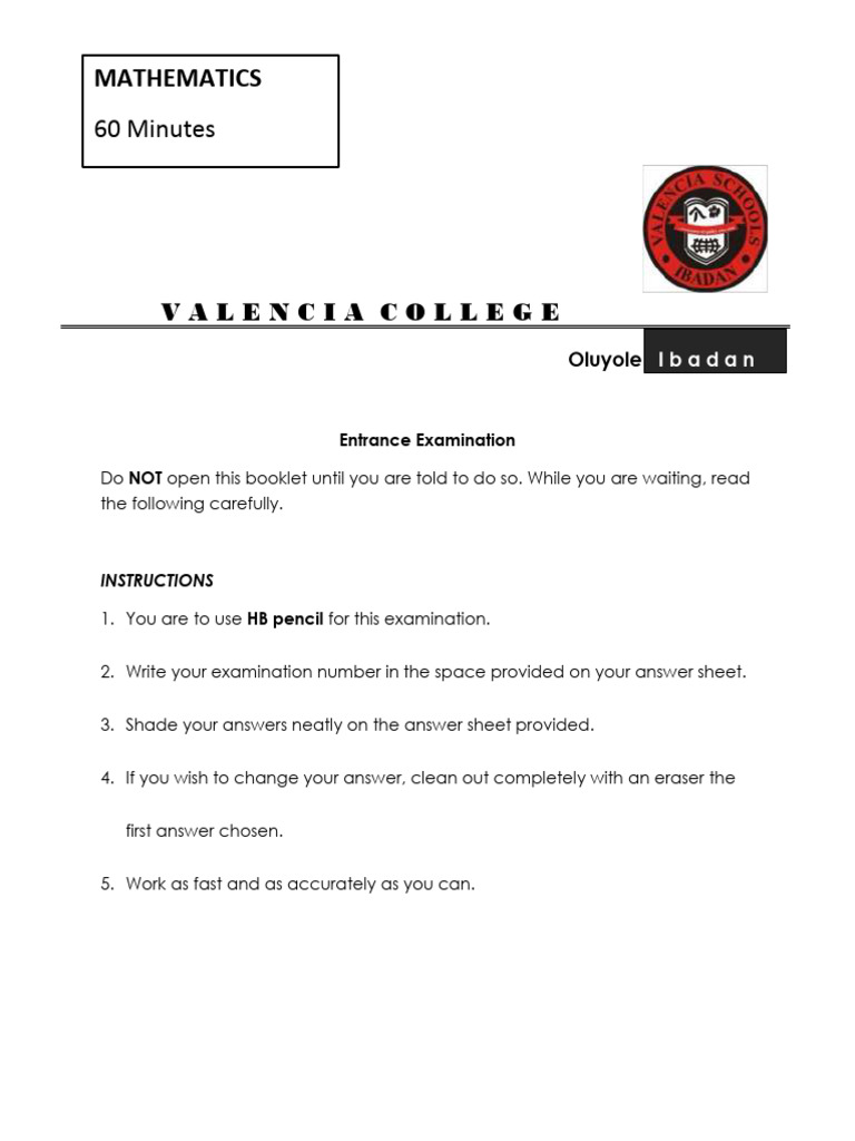 Mathematics Common Entrance | PDF | Elementary Mathematics | Elementary ...