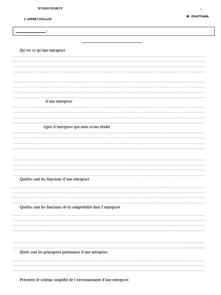 Interrogation Ecrite N | PDF