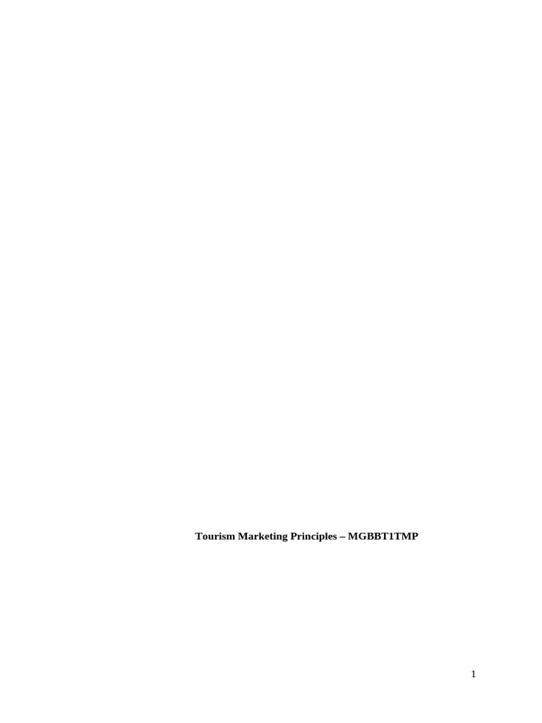 (30438) AH - Tourism Marketing Principles - PRESENTATION - Edited.edited (Presentation Note ...