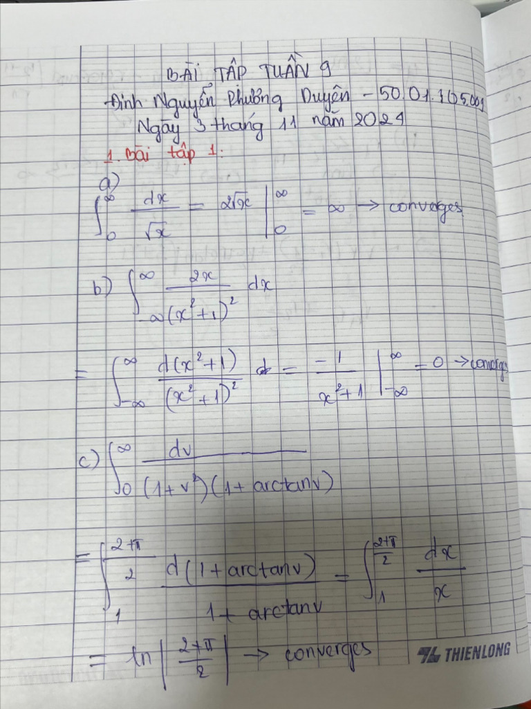 Bai Tap Giai Tich Tuan 9 | PDF