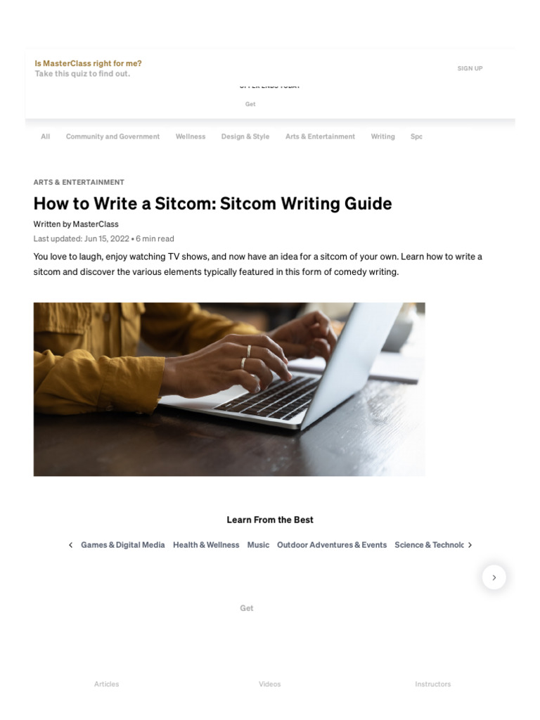 How to Write a Sitcom_ Sitcom Writing Guide - 2025 - MasterClass | PDF ...