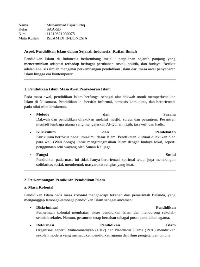 Resume Islam Di Indo | PDF