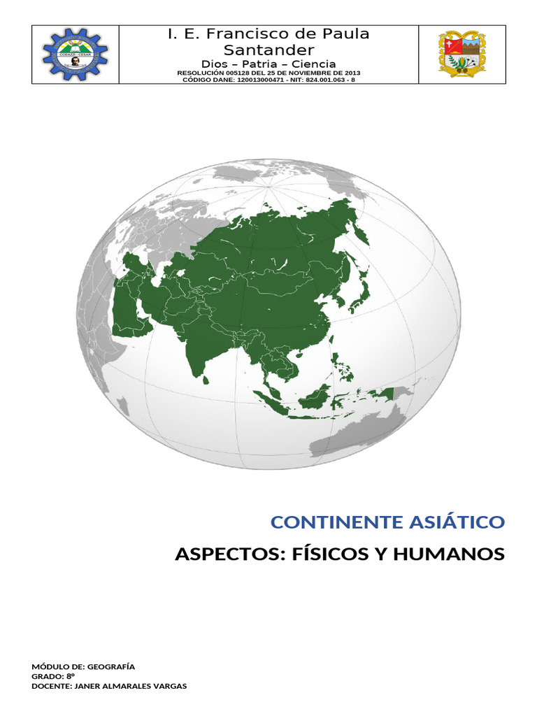 Continente Asiático | PDF | Ciencias Naturales | Geografía
