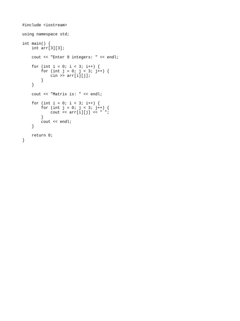 Array Input From User | PDF