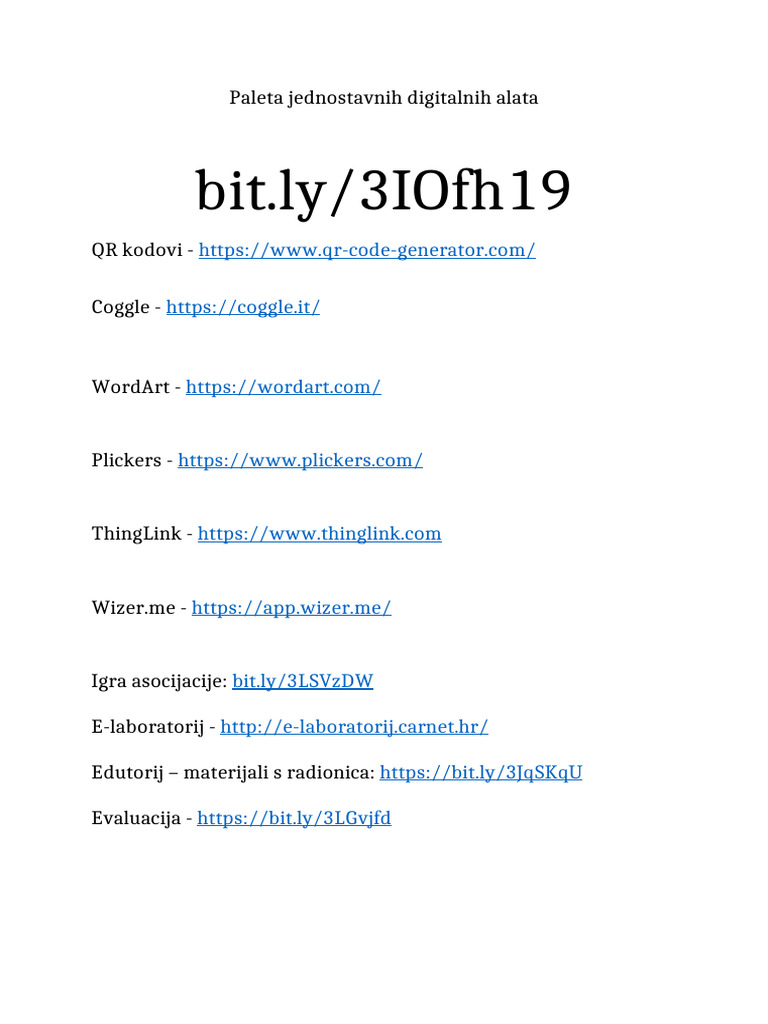 Paleta Jednostavnih Digitalnih Alata | PDF