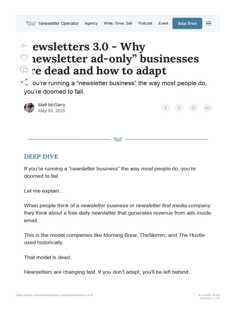 Reviving Newsletters: Beyond Ads | PDF | Podcasting | Comcast