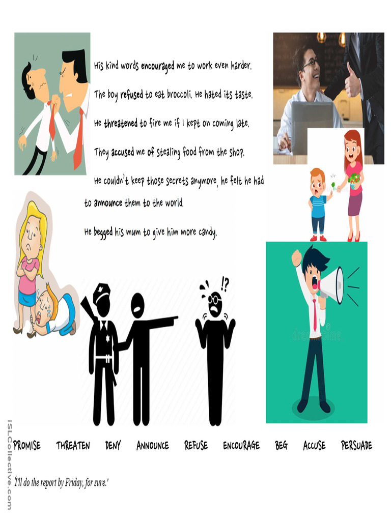 Reported Speech - Reporting Verbs | PDF