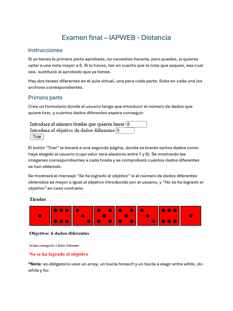 Enunciado - Final Distancia | PDF