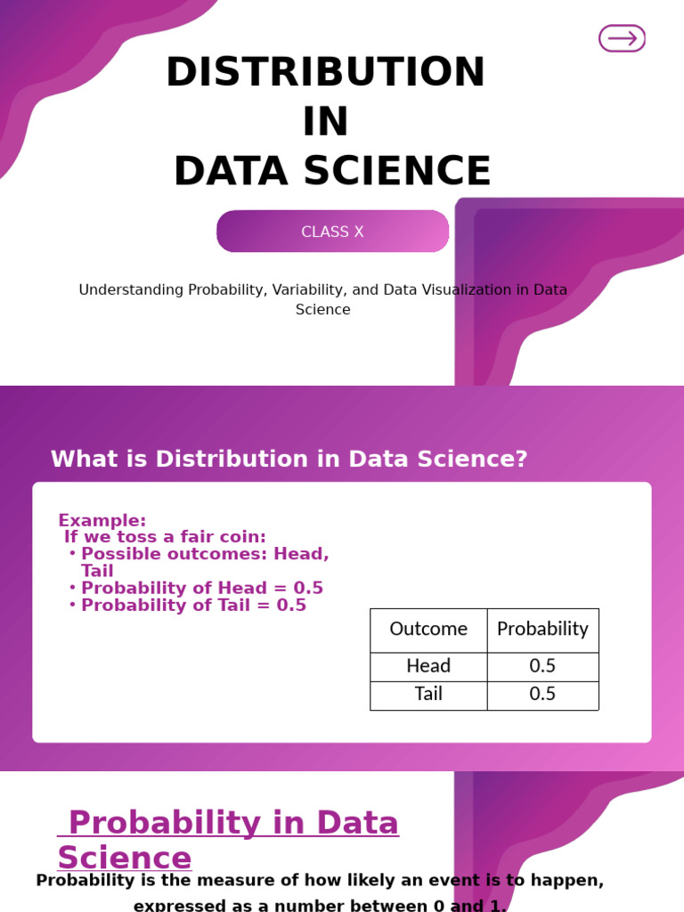 Class 10-Distribution in Data Science | PDF | Probability Distribution | Statistics