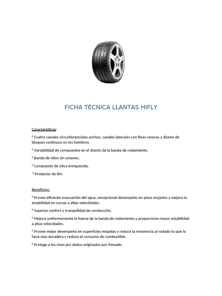 Ficha Hifly | PDF