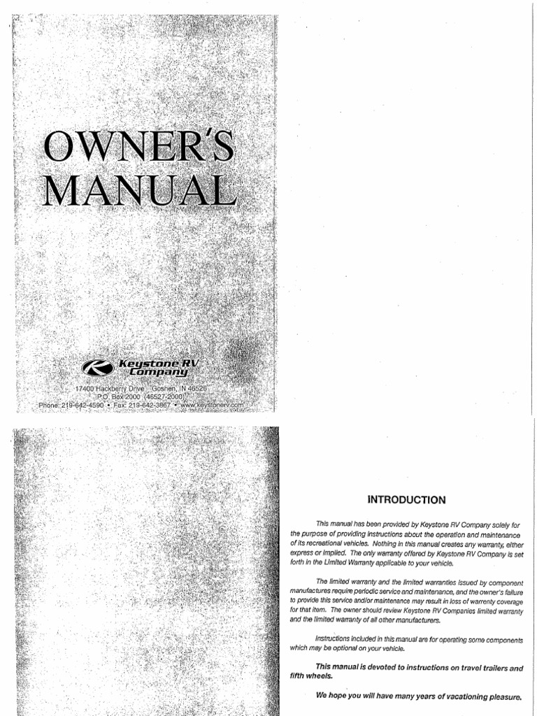 2002 Keystone - Owners - Manual-Revised | PDF