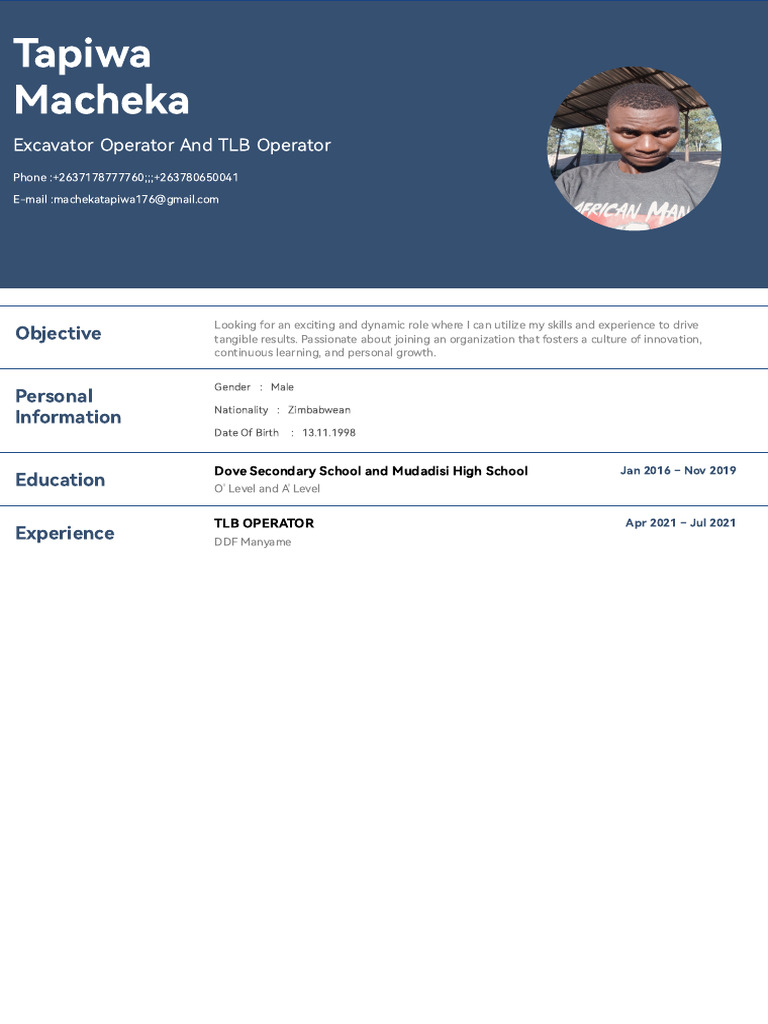Tapiwa Resume 274 | PDF