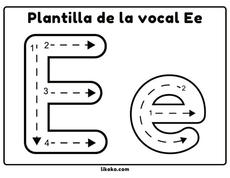 Plantilla de La Vocal E | PDF