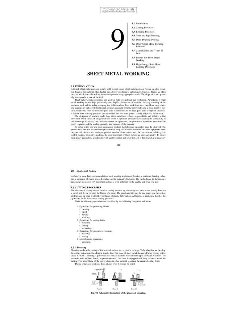 Sheet Metal Forming 1 | PDF
