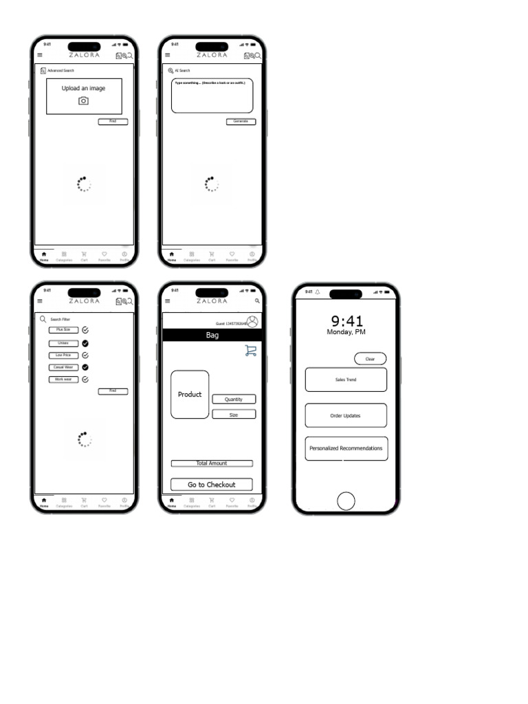 Zalora UI Prototype Design - Drawio | PDF