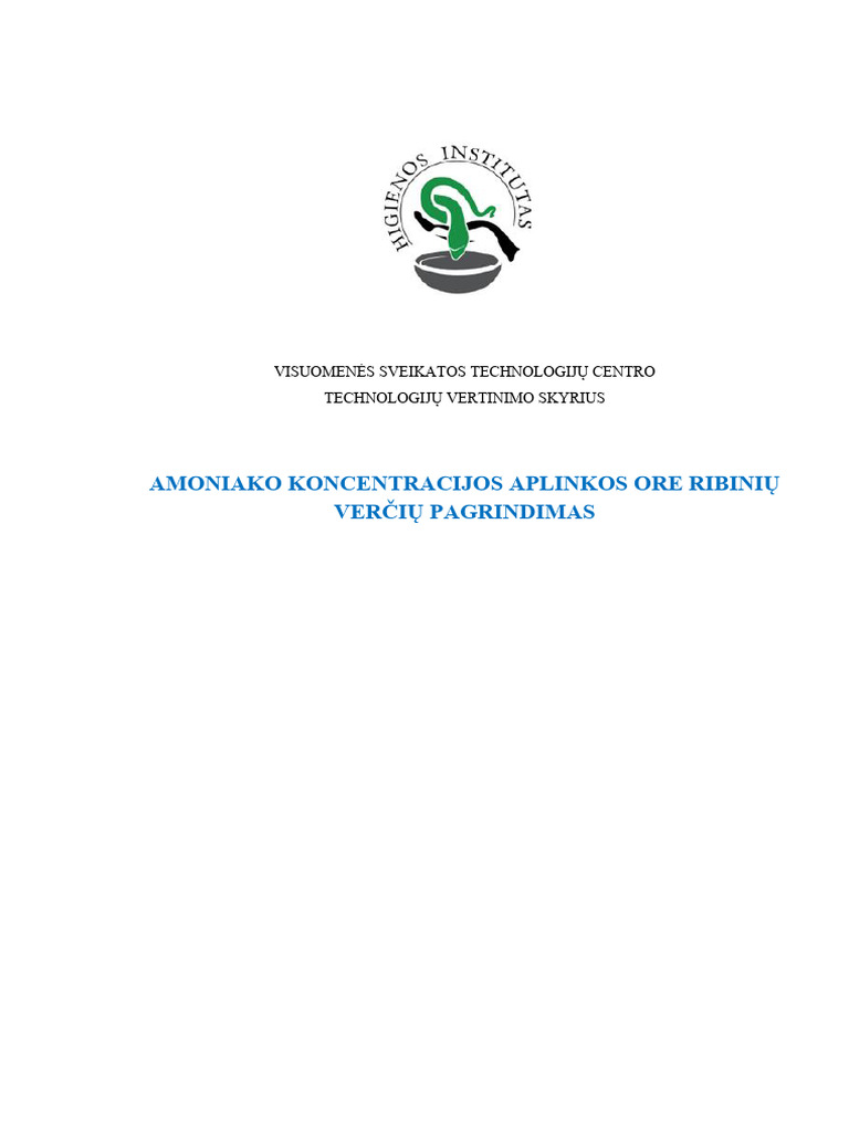 Ammonia Vertinimo Ataskaita 2022 | PDF