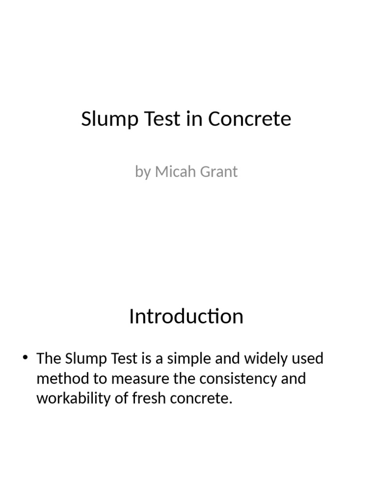 Slump Test Presentation | PDF