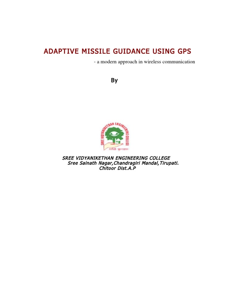 Adaptive Missile Guidance Using Gps | PDF | Inertial Navigation System ...