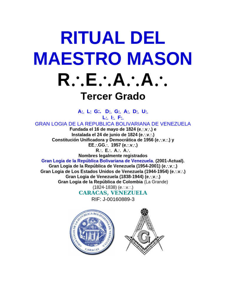 11 - Ritual Del Maestro Mason - Reestructurado | PDF | Masonería | Solomons