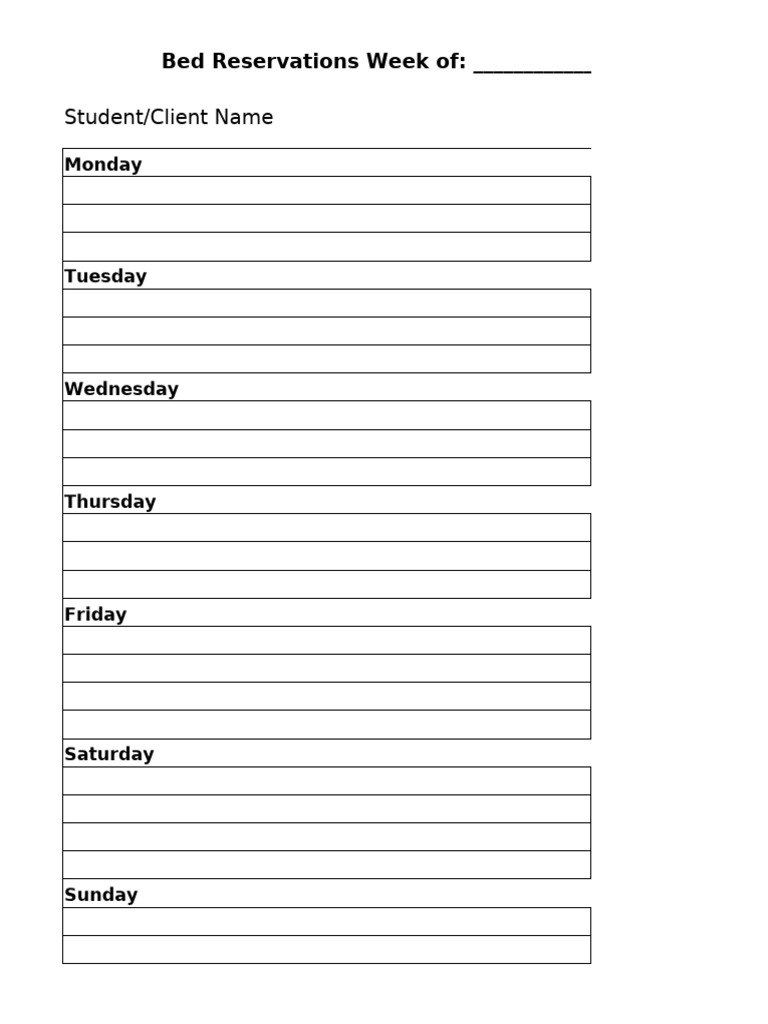 Bed Request | PDF