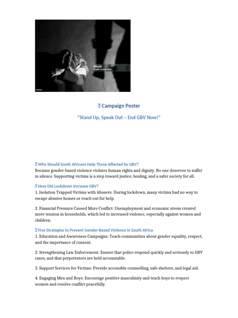 GBV Awareness Poster | PDF